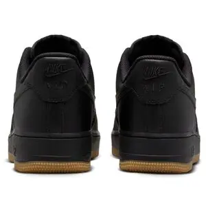 Nike Force 1 '07 "black Gum" Low Top Sneakers - Black/brown