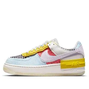 Nike Force 1 Shadow "patchwork" Sneakers - White/pink/yellow