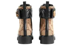 Gucci Ankle Boot Double G - Black/beige/ebony