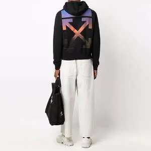 Off-White Fw21 Arrow Pattern Hoodie - Black