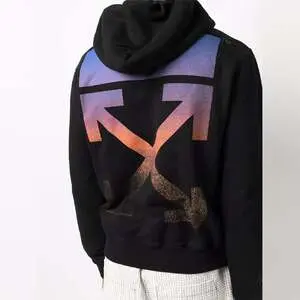 Off-White Fw21 Arrow Pattern Hoodie - Black