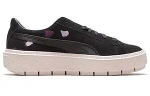 PUMA Suede Platform Floral Embroidered Sneakers