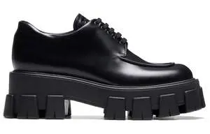 Prada Monolith Brushed Calf Derby Shoes