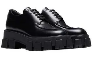 Prada Monolith Brushed Calf Derby Shoes