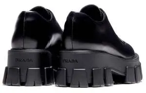 Prada Monolith Brushed Calf Derby Shoes