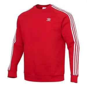 Adidas Originals 3-stripes Crewneck Long Sleeve Sweatshirt - Red
