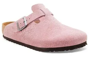 BIRKENSTOCK X Stussy Boston Suede Leather Clogs - Pink