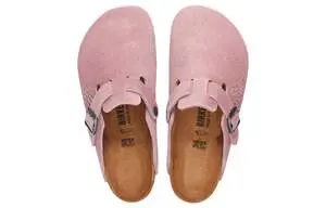 BIRKENSTOCK X Stussy Boston Suede Leather Clogs - Pink