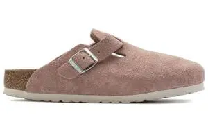 BIRKENSTOCK Boston Soft Footbed Suede Leather Clogs - Pink