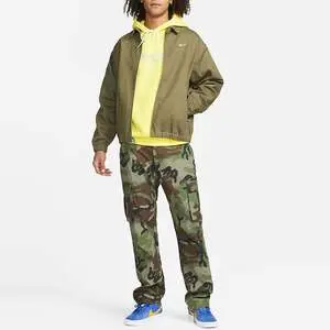 Nike Solid Color Logo Casual Lapel Jacket