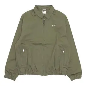 Nike Solid Color Logo Casual Lapel Jacket - Default Color