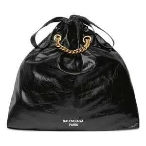 Balenciaga Crush Medium Tote Bag - Black