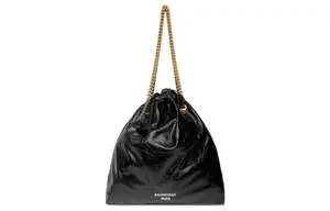 Balenciaga Crush Medium Tote Bag - Black