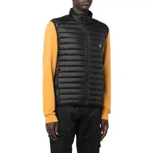 Stone Island Patch Nylon Down Vest - Black