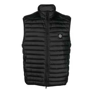 Stone Island Patch Nylon Down Vest - Black