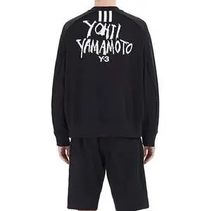 Adidas Y-3 Yohji Yamamoto Back Logo Print Sweatshirt