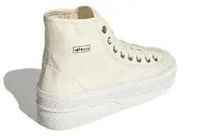Adidas Nizza High Top Lace Up Sneakers - Creamy