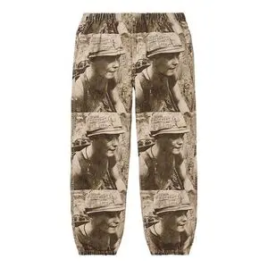 Supreme Is Love" Print Skate Pants - Grey