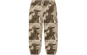 Supreme Is Love" Print Skate Pants - Grey