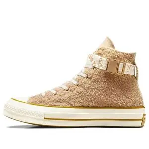 CONVERSE Chuck 70 High Top Sneakers With Buckle Detail - Tan