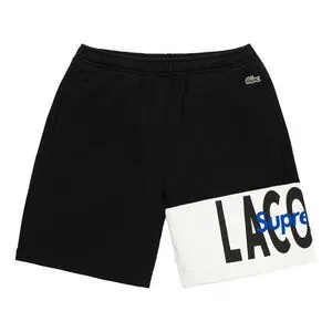 Supreme X Lacoste Logo Panel Sweatshort - Black