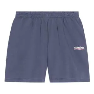 Balenciaga Political Campaign Sweat Shorts - Dark Grey