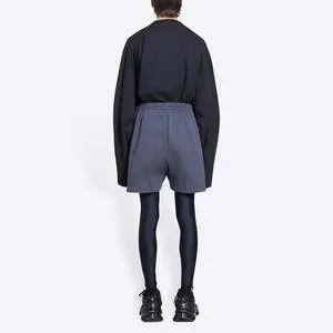Balenciaga Political Campaign Sweat Shorts - Dark Grey