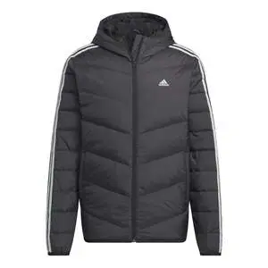 Adidas Neo Padded Down Jacket With Hood And Striped Sleeves
