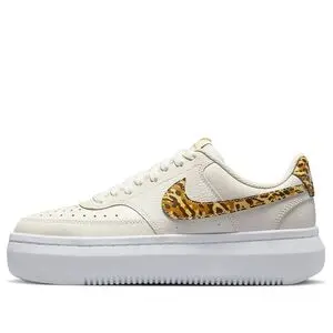Nike Court Vision Alta Low "phantom Leopard" Sneakers - White/yellow