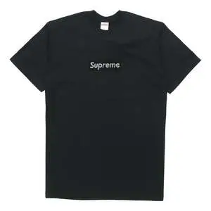 Supreme Ss19 Swarovski Box Logo Tee - Black