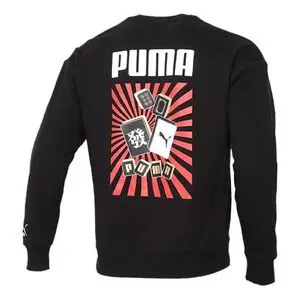 PUMA Yotox Crew Neck Sweater - Black/white/red