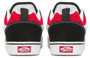 VANS Knu Skool Lace-up Sneakers - Black/red/white