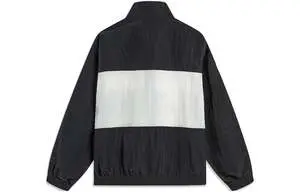 LI-NING Windbreaker Athletic Jacket With Stand Collar - Black/white