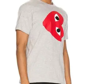 Play Comme Des Garcon Side Heart Logo Tee