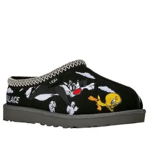 UGG X Palace Tasman Embroidered Slip-on Slipper - Black