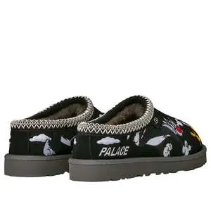 UGG X Palace Tasman Embroidered Slip-on Slipper - Black