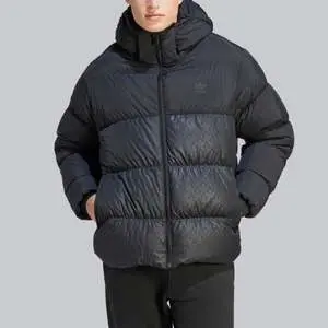 Adidas Originals Down Regen Monogram Hooded Puffer Jacket
