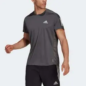 Adidas Own The Run Training Short Sleeve Shirt - Dark Gray