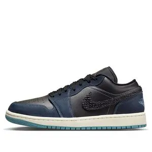 JORDAN 1 Low "midnight Navy" Sneakers - Black/blue/white