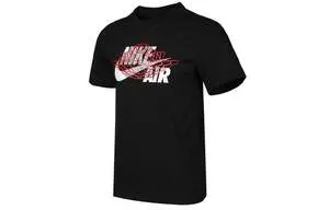JORDAN Air Wings Round-neck Short-sleeve Tee - Black
