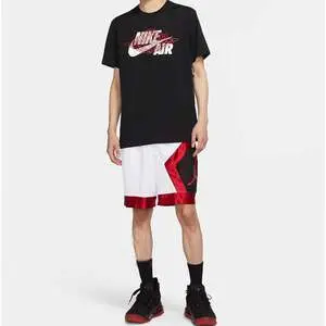 JORDAN Air Wings Round-neck Short-sleeve Tee - Black