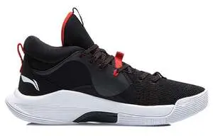 LI-NING Silencer Athletic Mid-top Sneakers - Black/red
