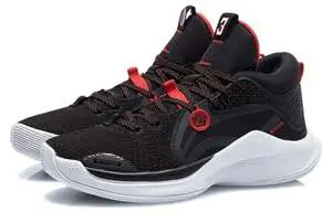 LI-NING Silencer Athletic Mid-top Sneakers - Black/red