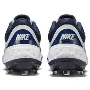 Nike Alpha Huarache Elite 4 Low Athletic Cleats - White/navy