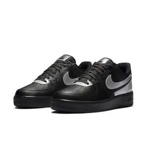 Nike 3m X Air Force 1 '07 Lv8 Sneakers - Black/mtlc Silver