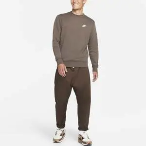 Nike Club Fleece Pullover - Dark Brown