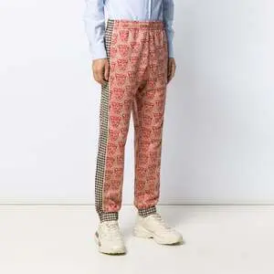 Gucci Houndstooth Cat Print Track Pants - Orange