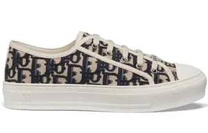 Dior Walk'n' Oblique Navy Canvas Sneakers - Blue