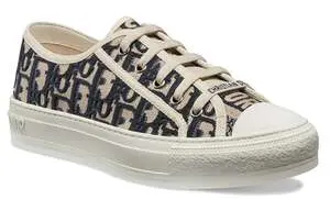 Dior Walk'n' Oblique Navy Canvas Sneakers - Blue