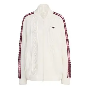 Adidas Archive Knit Track Top - Off White/red